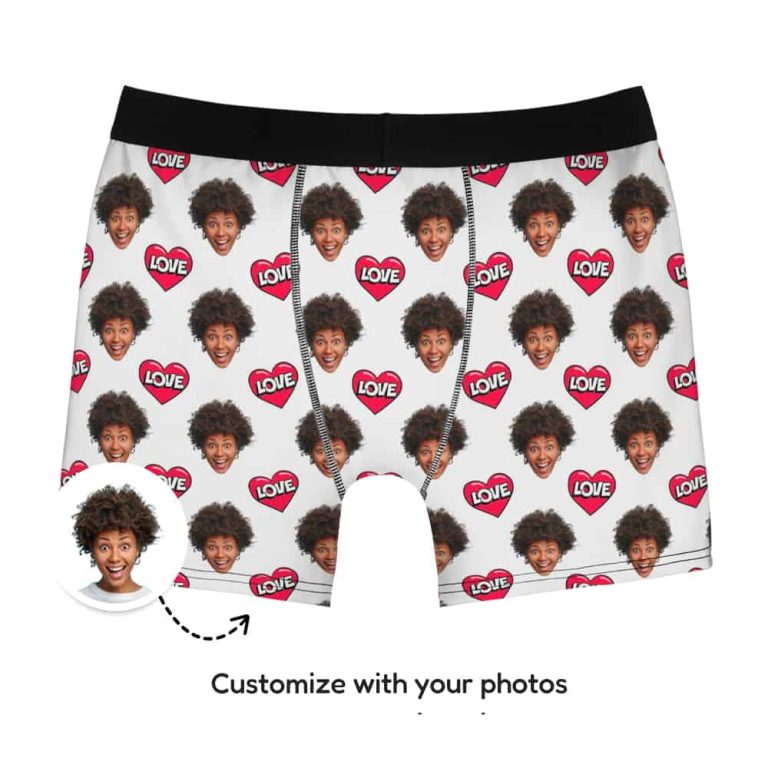 Heart Underwear with Your Face on Them - Face Undies