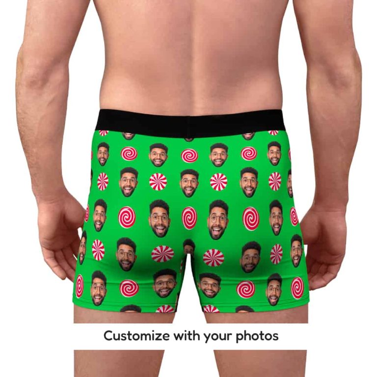 Unique Mint Boxers with Your Photos - Face Undies